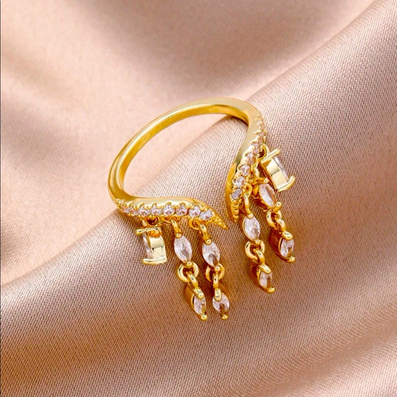 Jewelry | Dangle Gold Plated Open End Ring | Poshmark
